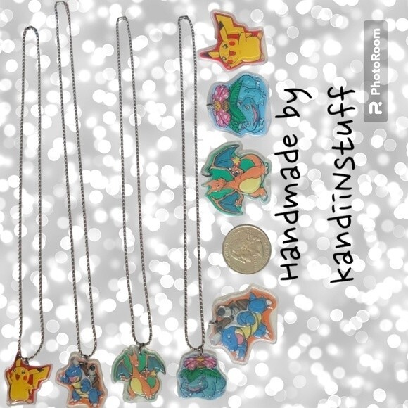 Other | Handmade Pokemon Necklace Bundle Of 4 | Poshmark